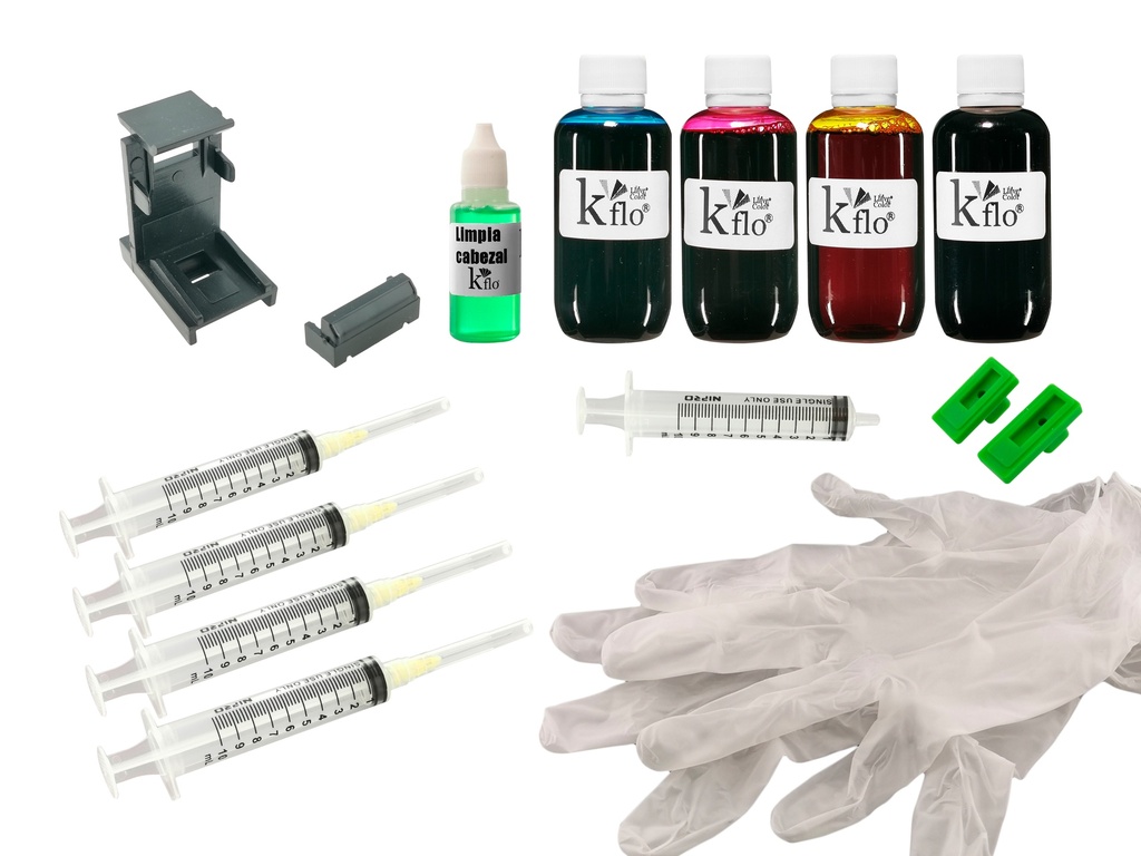 Kflo® Kit Recarga De Tinta Para Cartucho Canon Negro Y Tricolor 140 ...